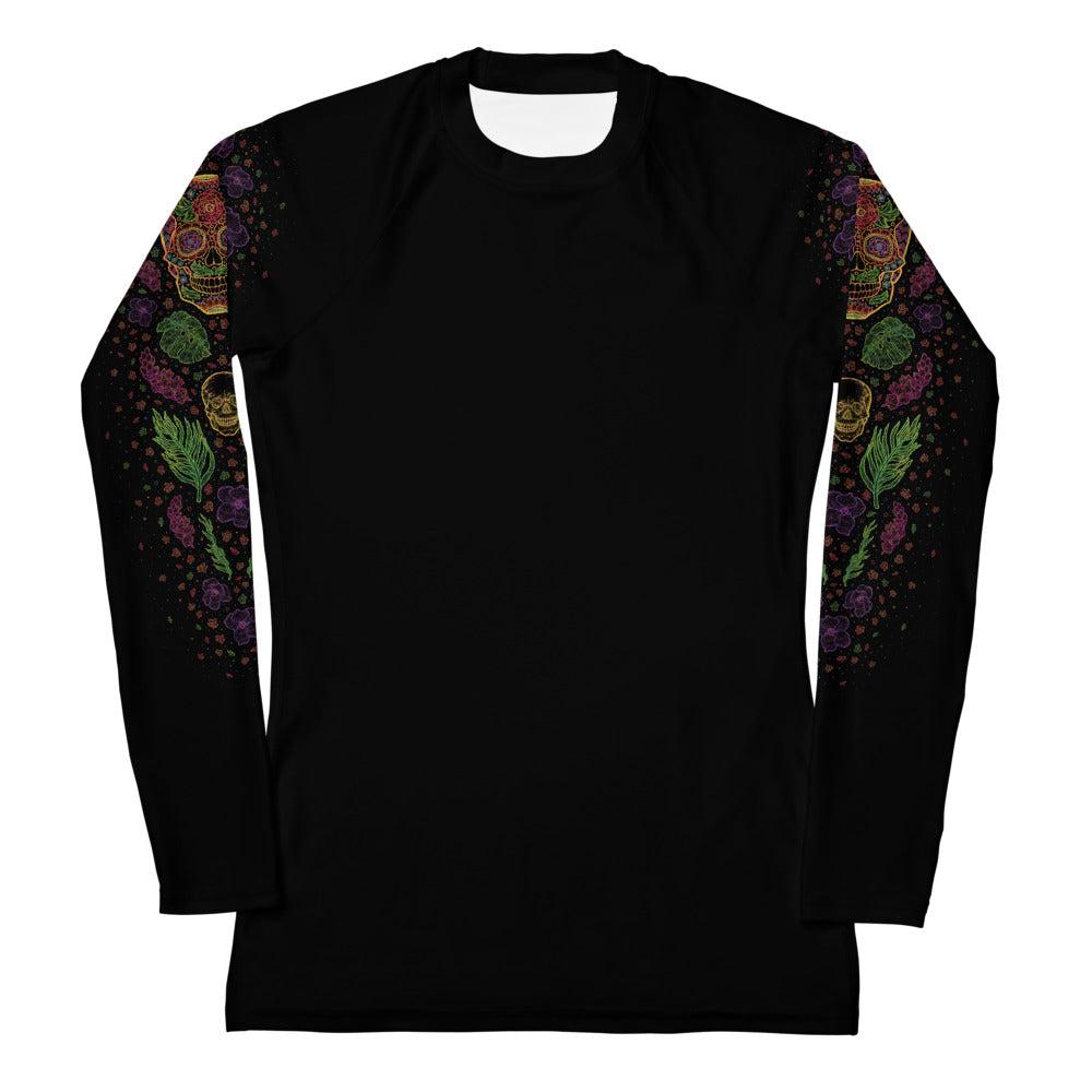 Sugarskull Rash Guard – Liquid Fire Yoga & Apparel